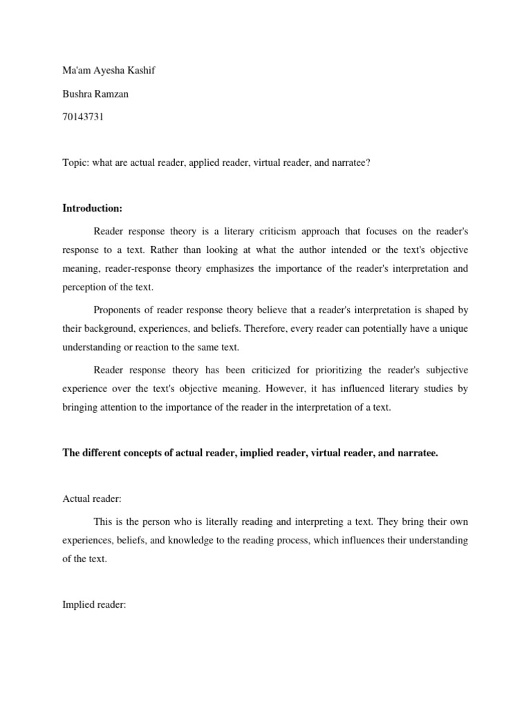 Understanding Reader Types in Literature | PDF