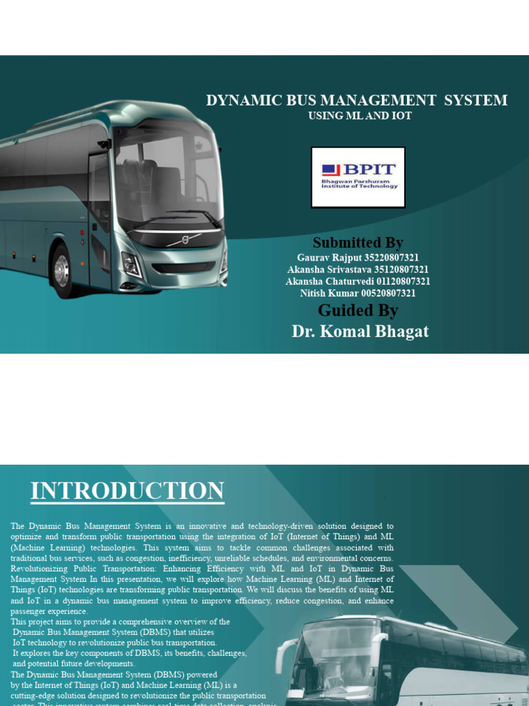 Dynamic Bus Management System Using ML and Iot | Download Free PDF | Internet Of Things ...