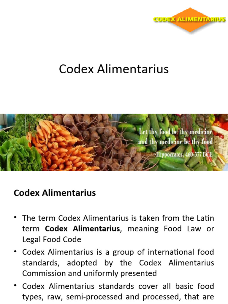 Codex Alimentarius | PDF | Food Safety | Food And Drink