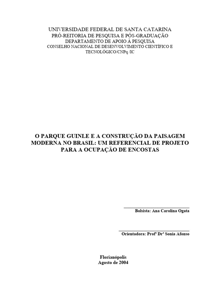 Relatorio 2003 Ana Ogata | PDF