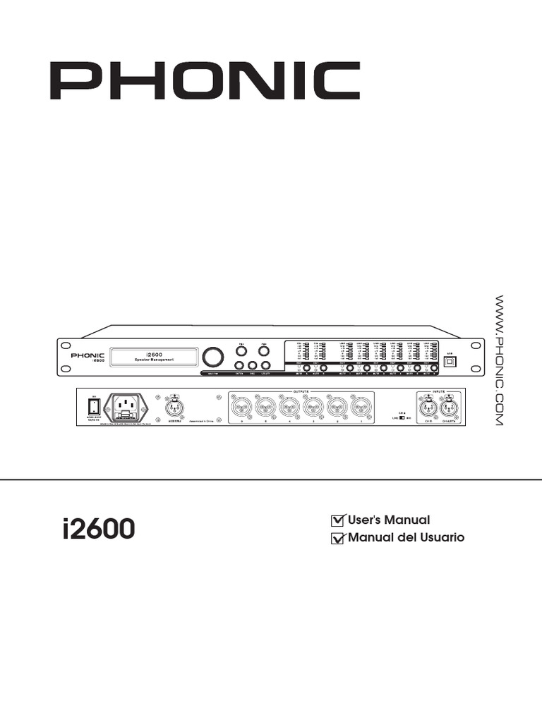 PHONIC Um - I2600 - en - Es | PDF