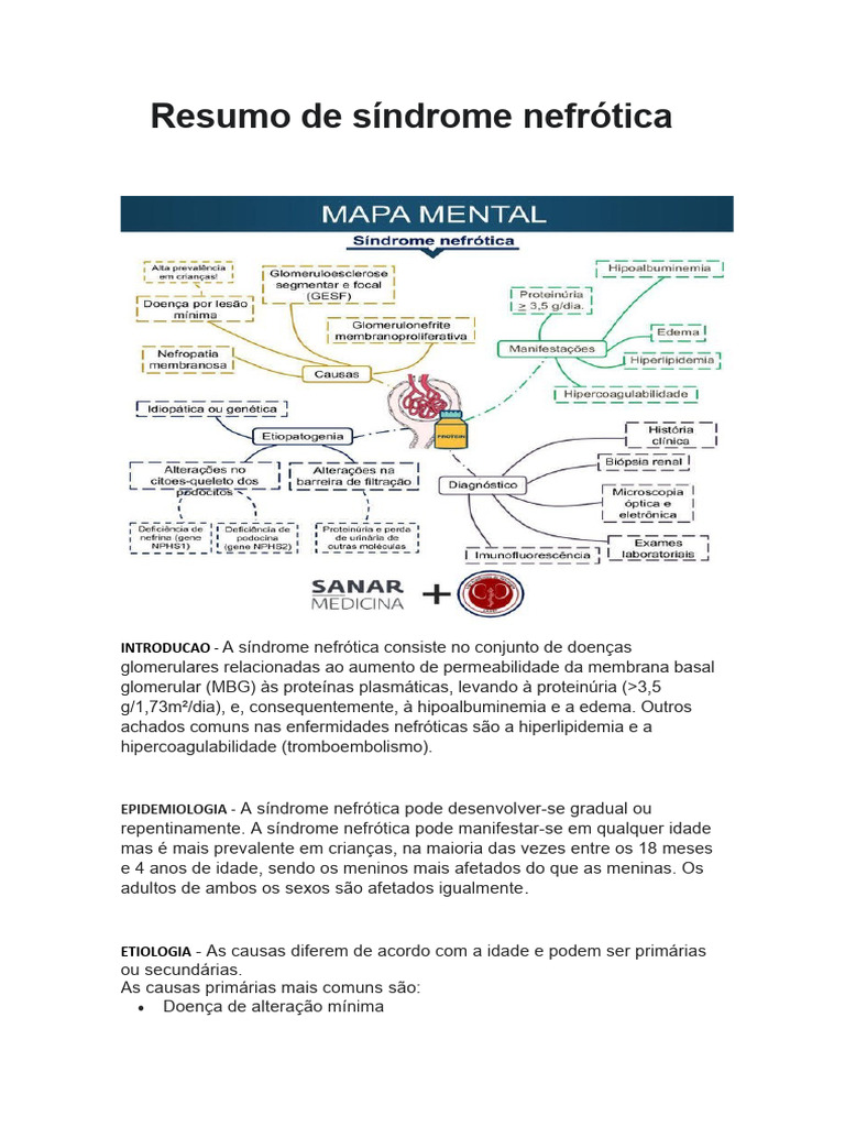 Apg Síndrome Nefrótica | PDF | Edema | Especialidades médicas