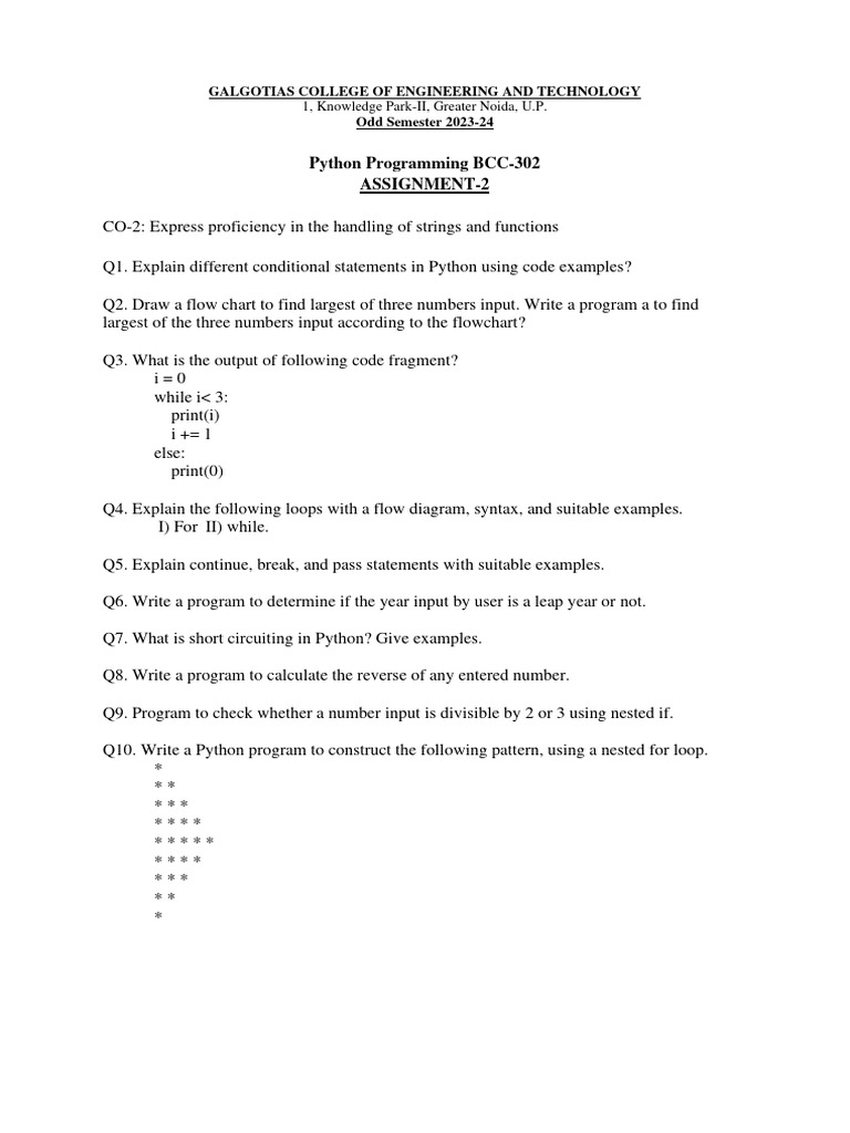 Python Assignment-2 | PDF