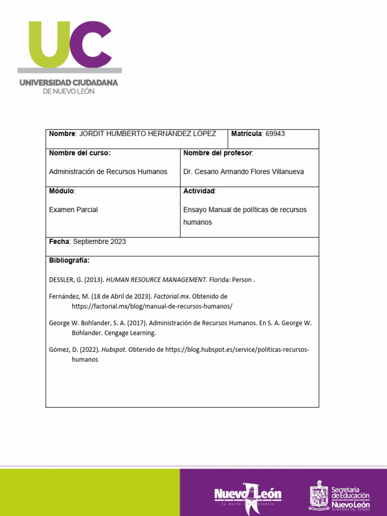 Manual de RH JHHL | PDF