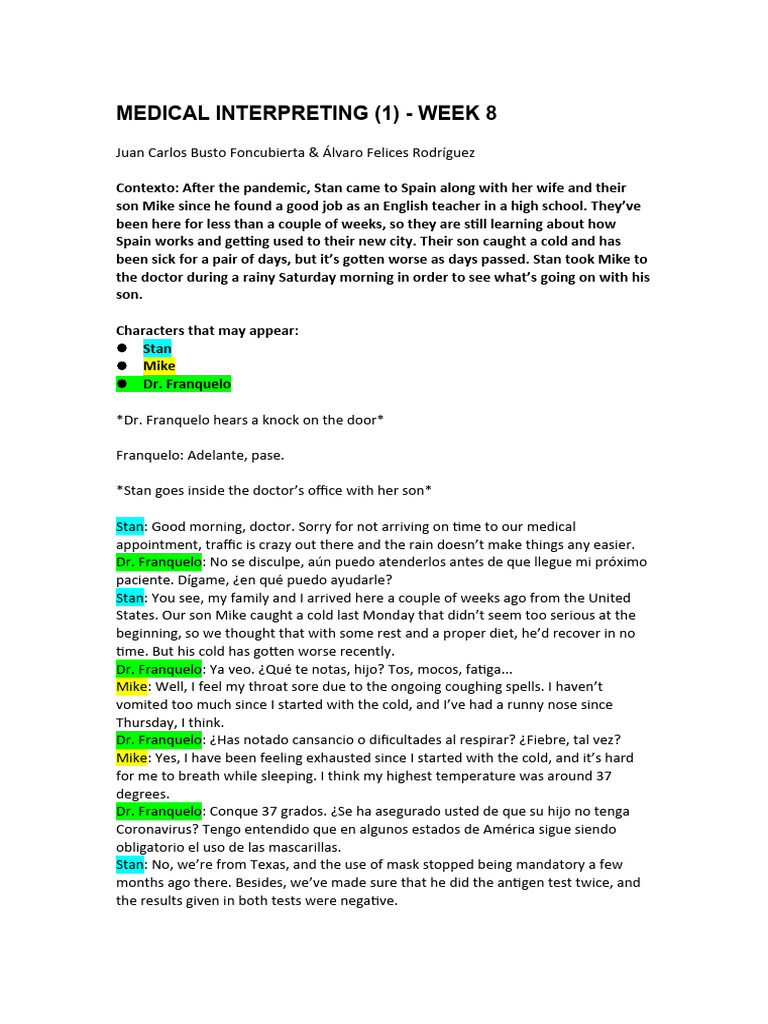 Medical Interpreting | PDF