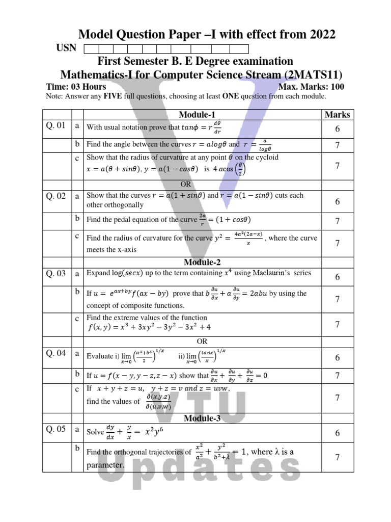 Maths Module 1 | PDF