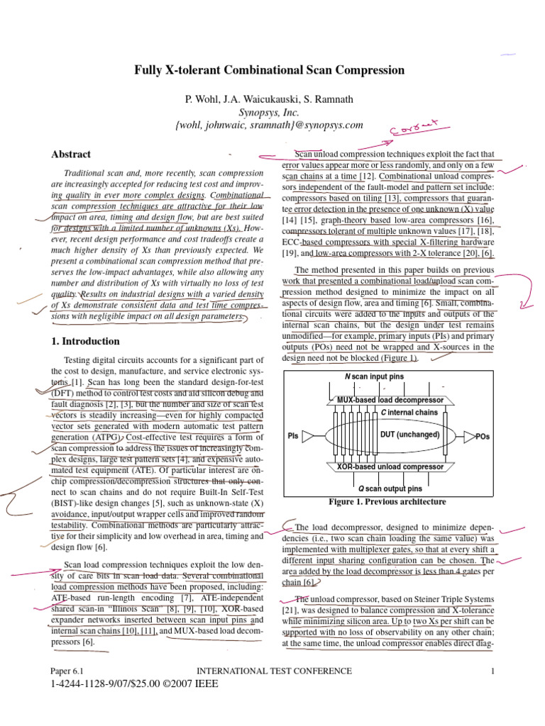 Fully X-Tolerant Combinational Scan Compression | PDF