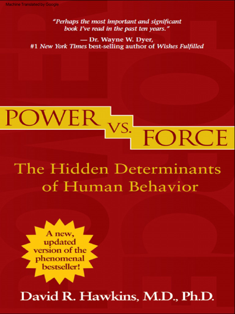 PODER VERSUS FORÇA Power Vs Force David R Hawkins Edição Revista | PDF ...