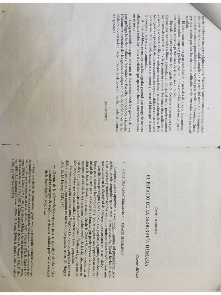 Mendez El Espacio de La Geografí A Humana | PDF