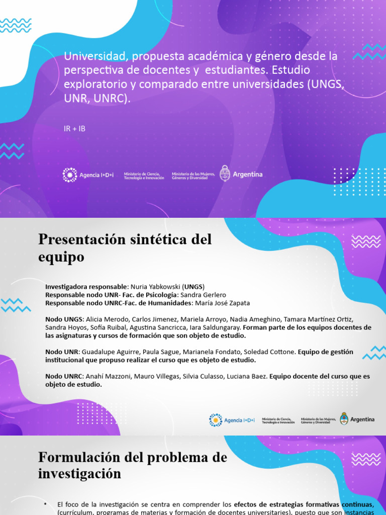 Presentación Picto Género - 0010 Yabkowski Informe Parcial | PDF | Género | Estudios de género