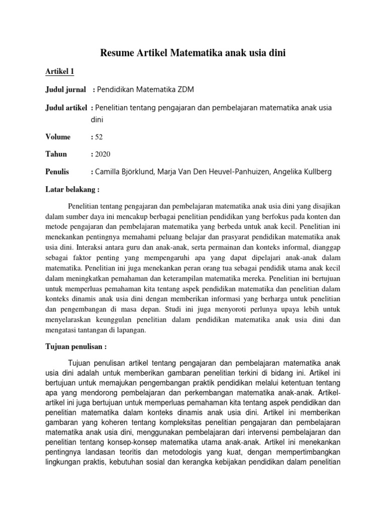 Resume MTK - Kel.6 | PDF