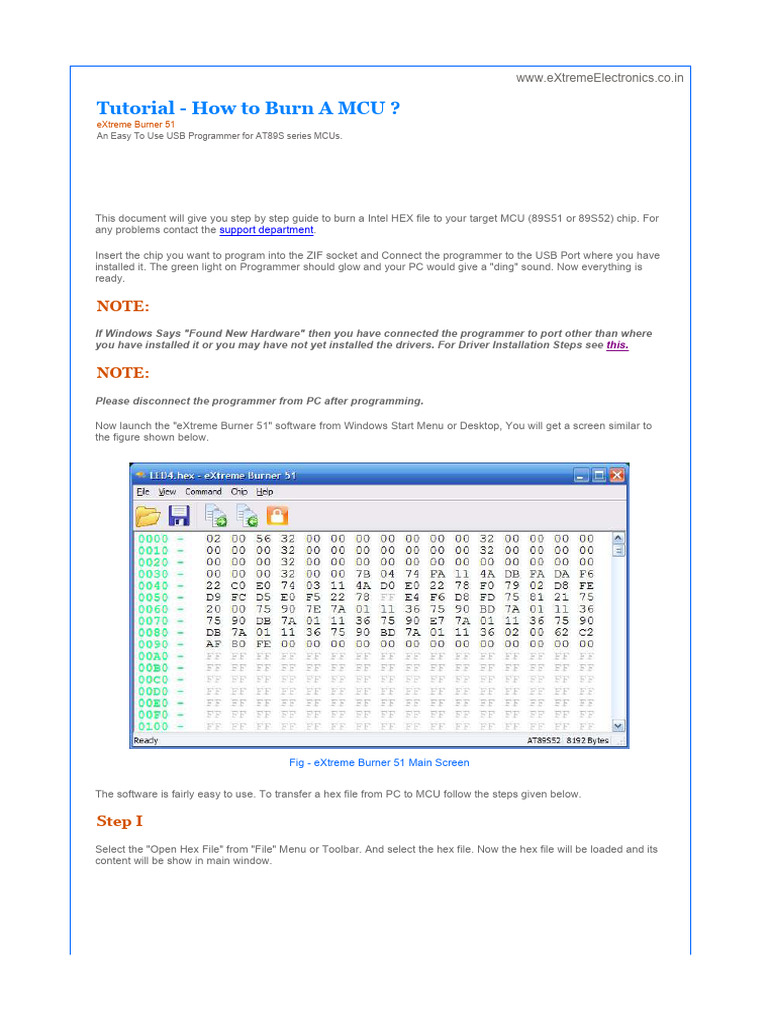 How To Burn A MCU With Extreme Burner Tutorial | PDF | Games ...