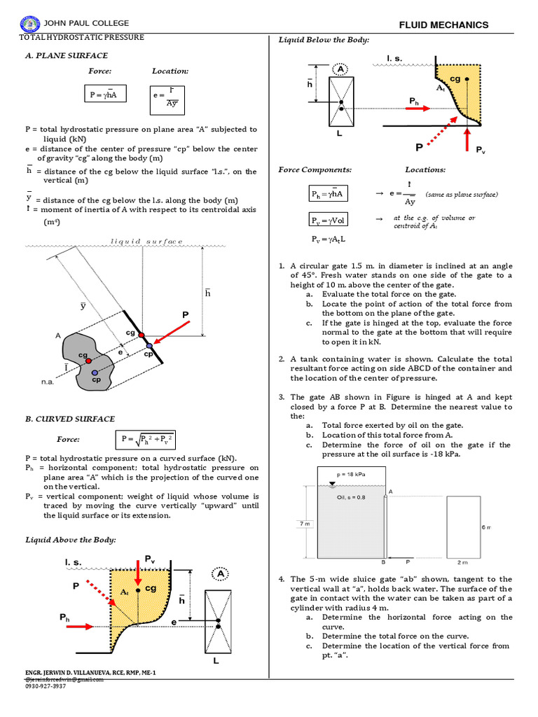Fluids Set 2 | PDF | Pressure | Force