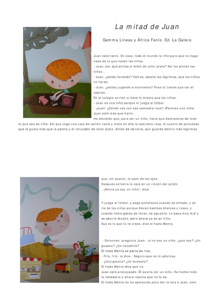 Cuento Igualdad De Genero Pdf