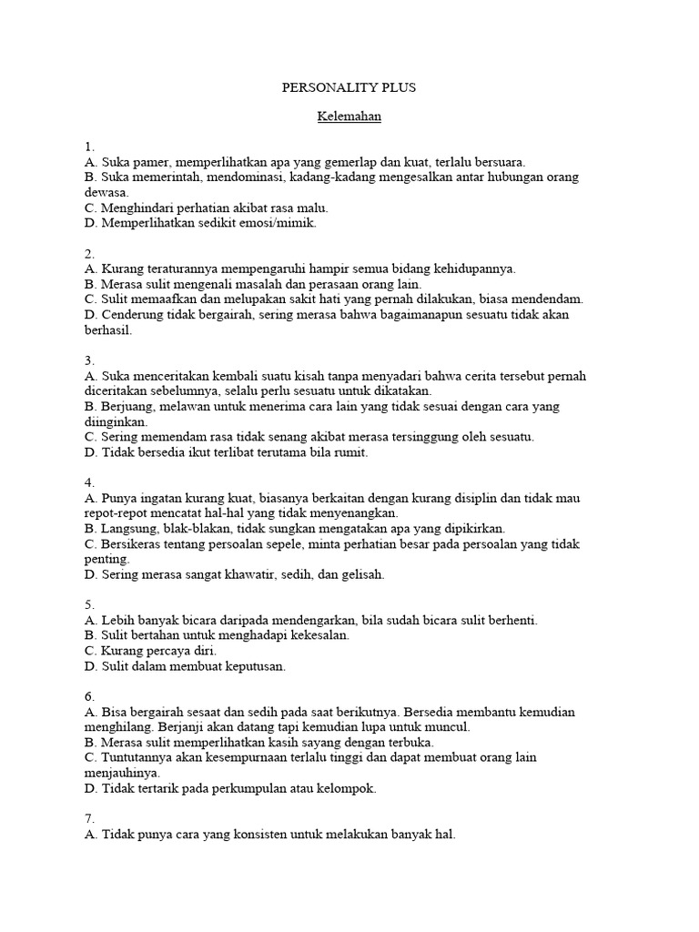 Personality Plus | PDF