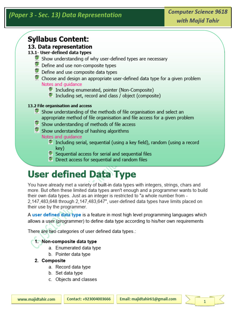131 User Defined Datatype New Mt L Pdf Pointer Computer Programming Data Type 9295