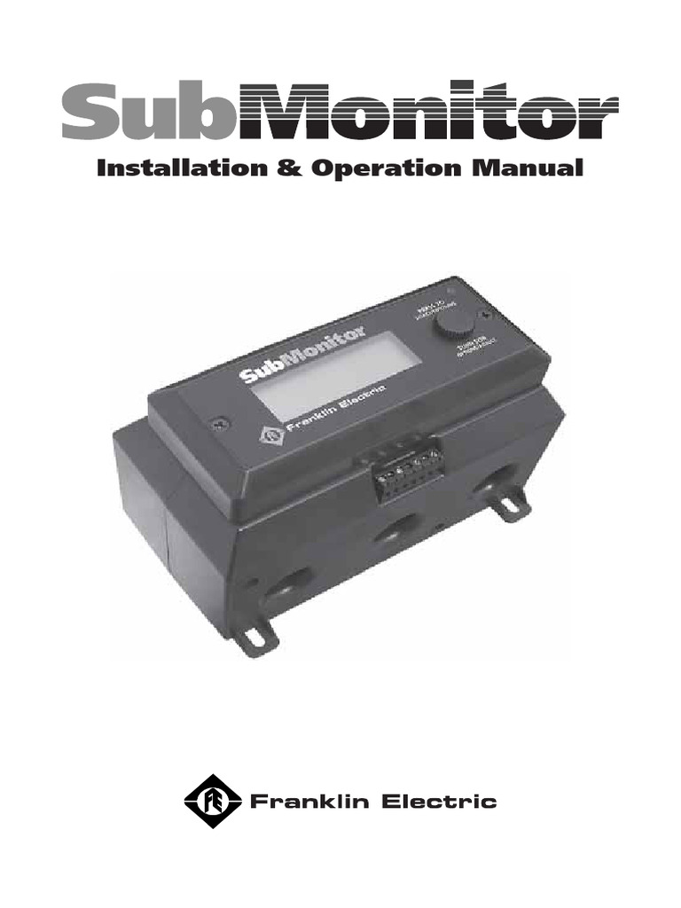 SubMonitor Manual | PDF | Electric Motor | Mains Electricity