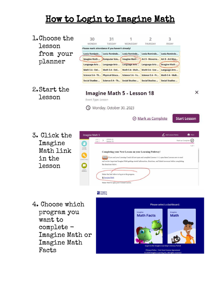 Imagine Math Login | PDF