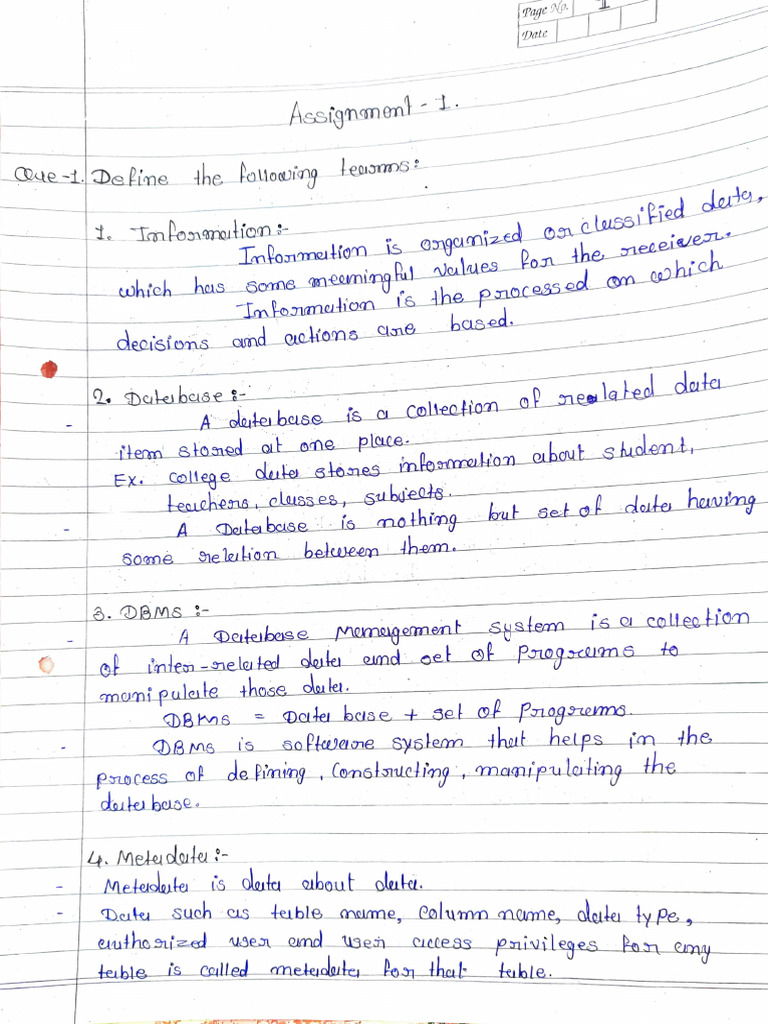 Dbms Assignment 1 Pdf Data Data Management 8273