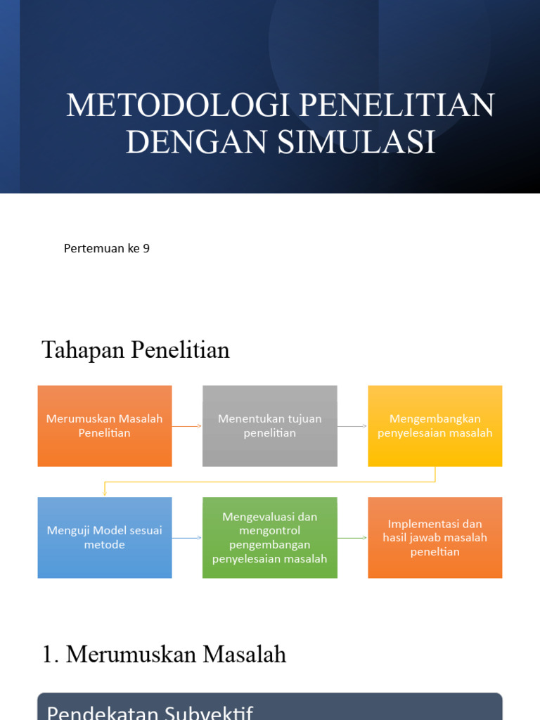 Metodologi Simulasi Penelitian | PDF | Bisnis | Seni