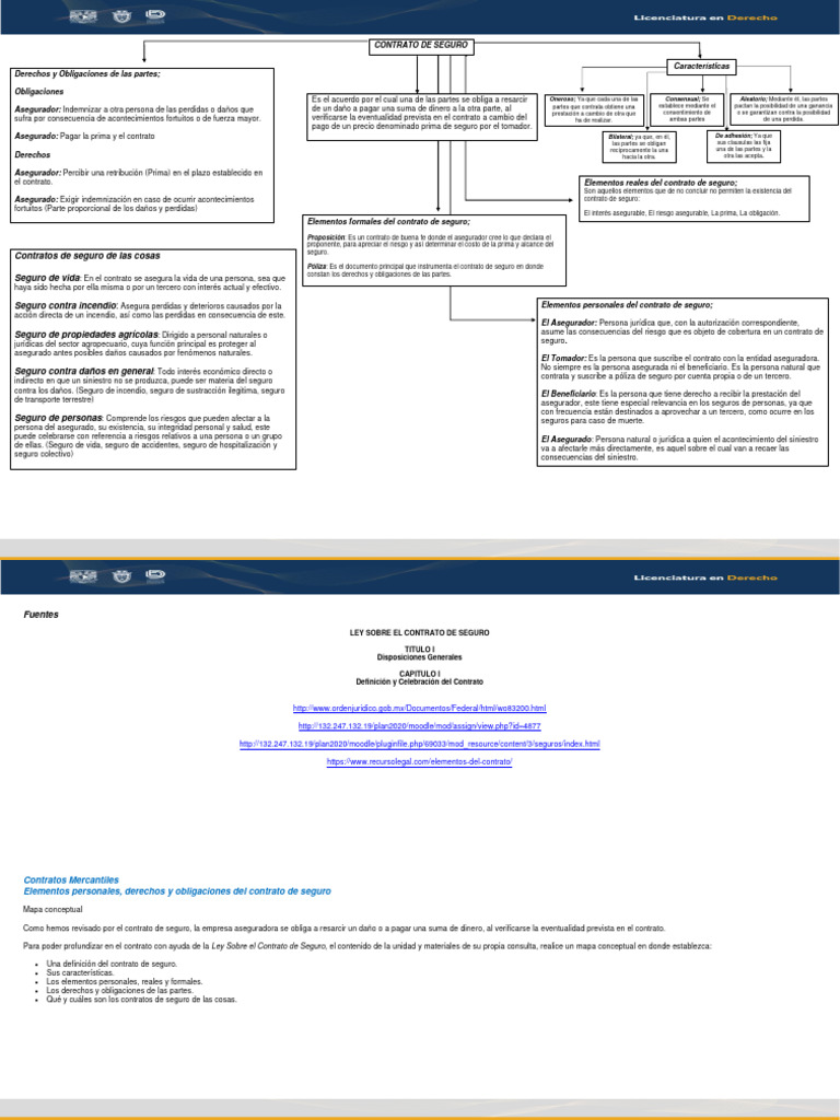 Elementos y Tipos de Contrato de Seguro | PDF
