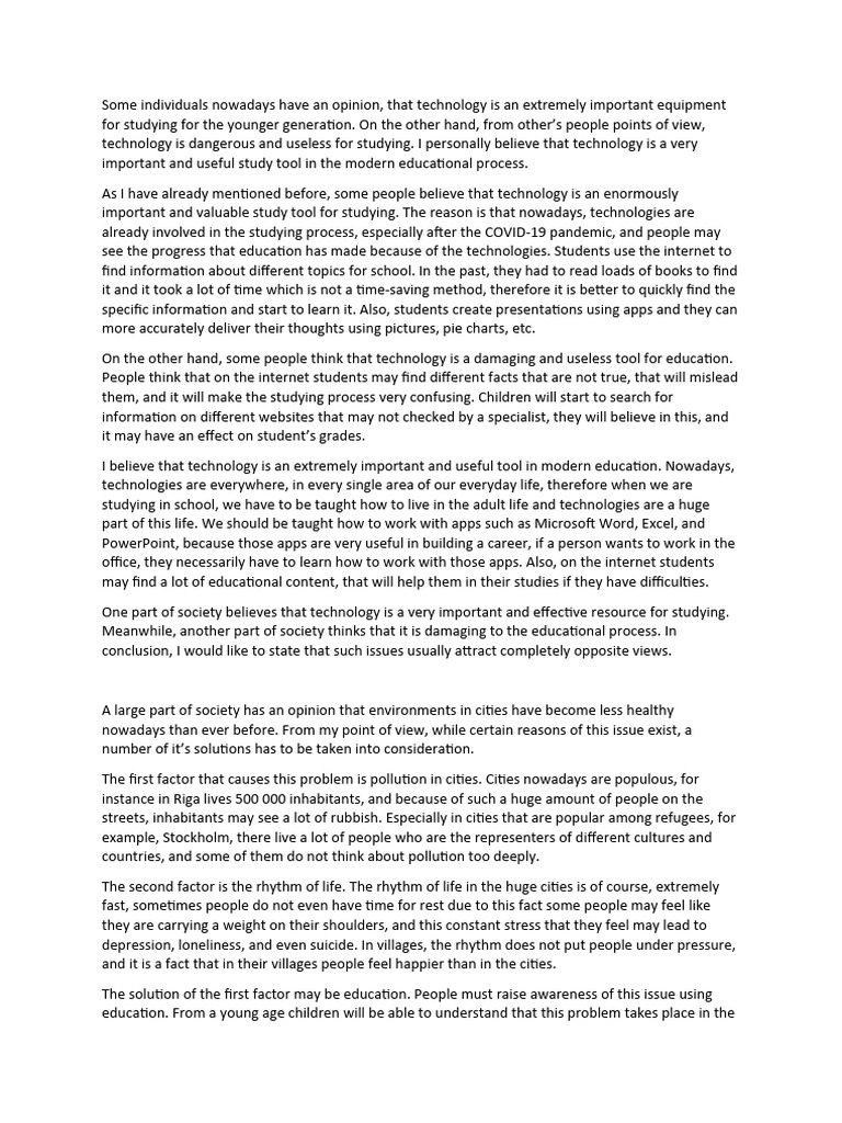 Writing Task 2 PDF Cognition Psychology