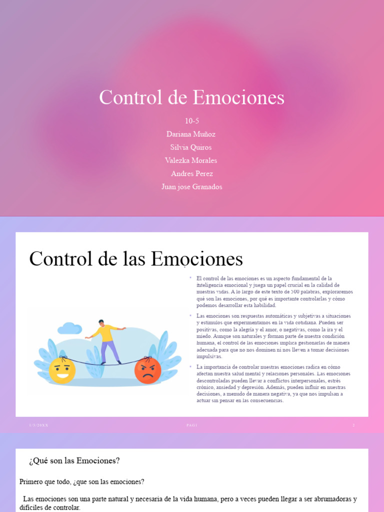 Control de Emociones | PDF | Las emociones | Inteligencia emocional