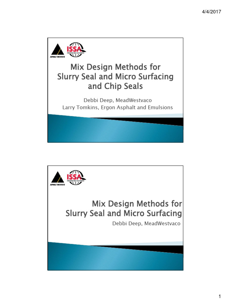 MDM Slurry Seal Microsurfacing-Chip Seals-Handout | PDF | Road Surface | Construction Aggregate