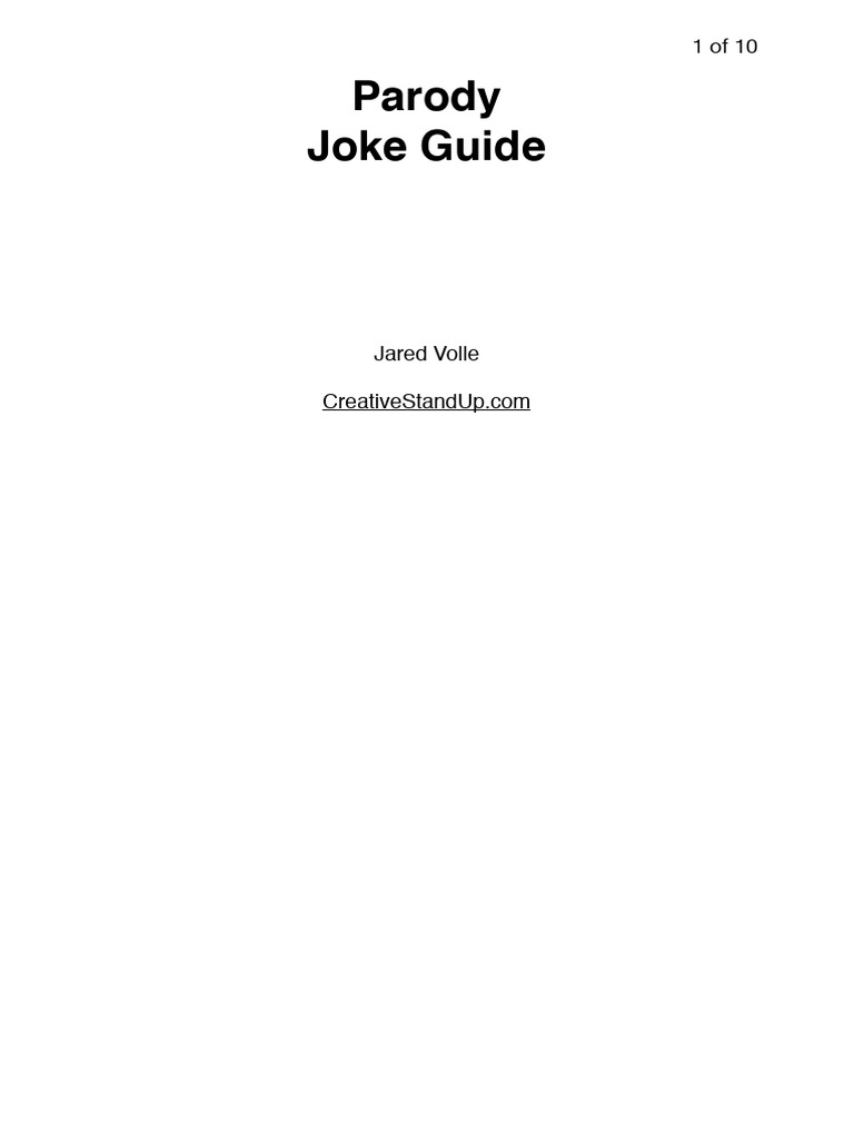 Parody+Joke+Guide+PDF 230610 150524 | PDF | Jokes