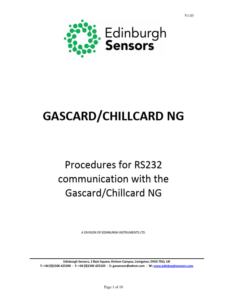 Procedures For NGA RS232 Communicationv1 - 03 | PDF