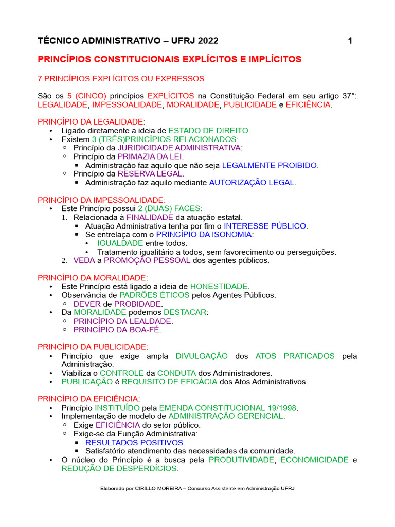 7 - 8 - Princípios Constitucionais Explícitos e Implícitos | PDF ...