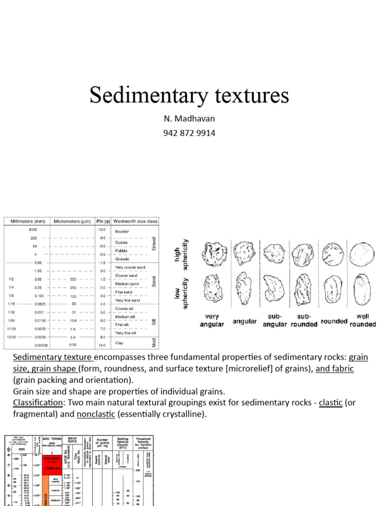 2022 04 Sedimentary Textures | PDF | Sedimentary Rock | Porosity