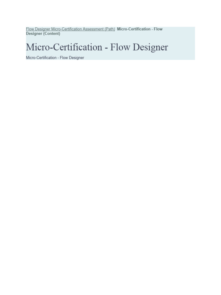 Flow Designer Micro Dumps | PDF | Technology & Engineering