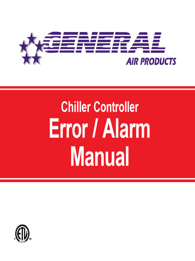 Chiller Controller Alarm and Error Troubleshooting | PDF | Relay | Pump