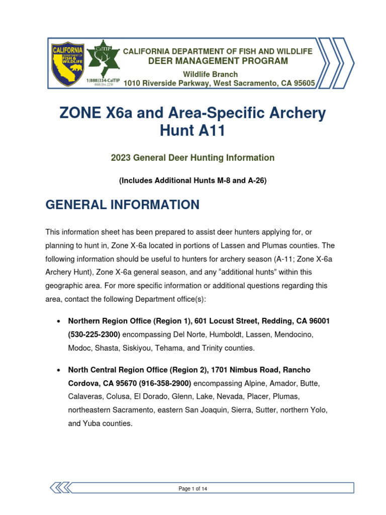 X6a - A11 Zone Hunt Info - Accessible | PDF | Campsite | Hunting