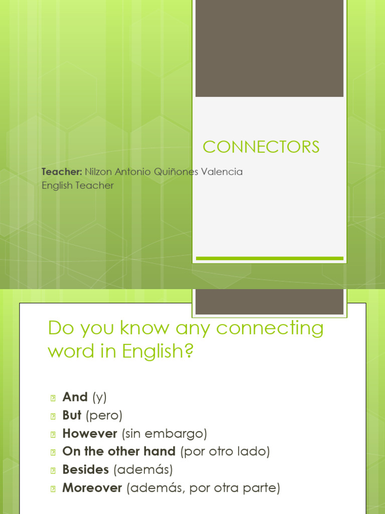 Grammar - Connectors | PDF | Linguistics