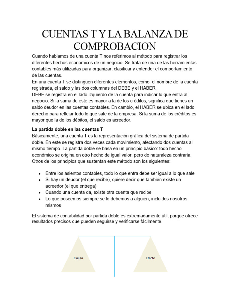 4 Cuentas T y La Balanza de Comprobacion 12 | PDF | Contabilidad | Business