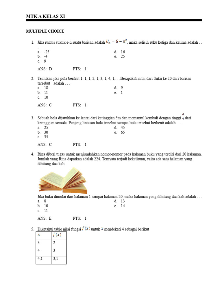 MTK Wajib Xi | PDF | Metode & Bahan Ajar