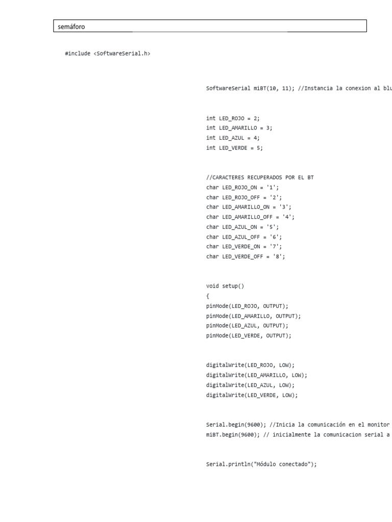 Codigo Semaforo | PDF | Computer Programming | Object Oriented Programming