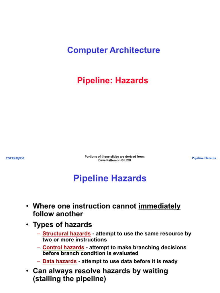 1 Pipeline - Hazards v2 | PDF