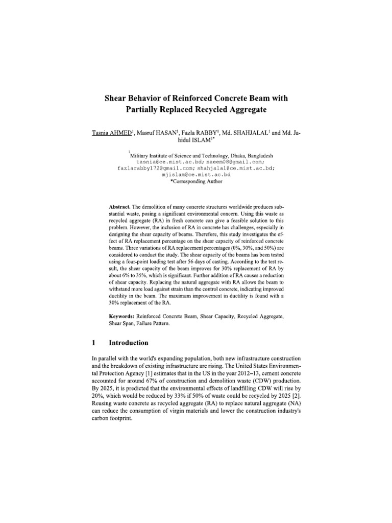 Shearbehaviorof RAC | PDF