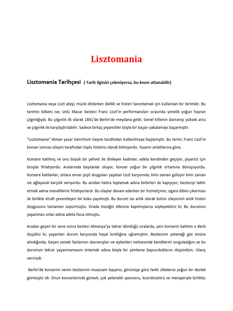 Lisztomania | PDF