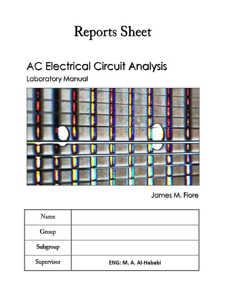 AC Circuit Analysis Lab Manual | PDF | Capacitor | Electrical Network