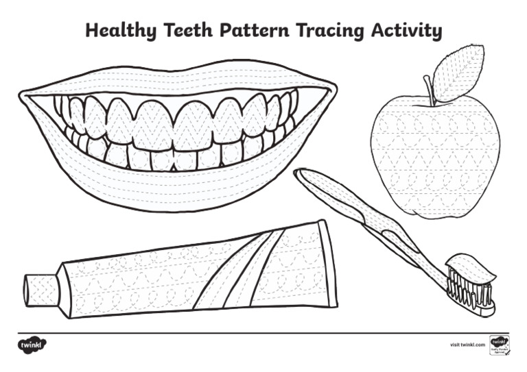 T TP 2550277 Healthy Teeth Pattern Tracing Activity Ver 3 | PDF