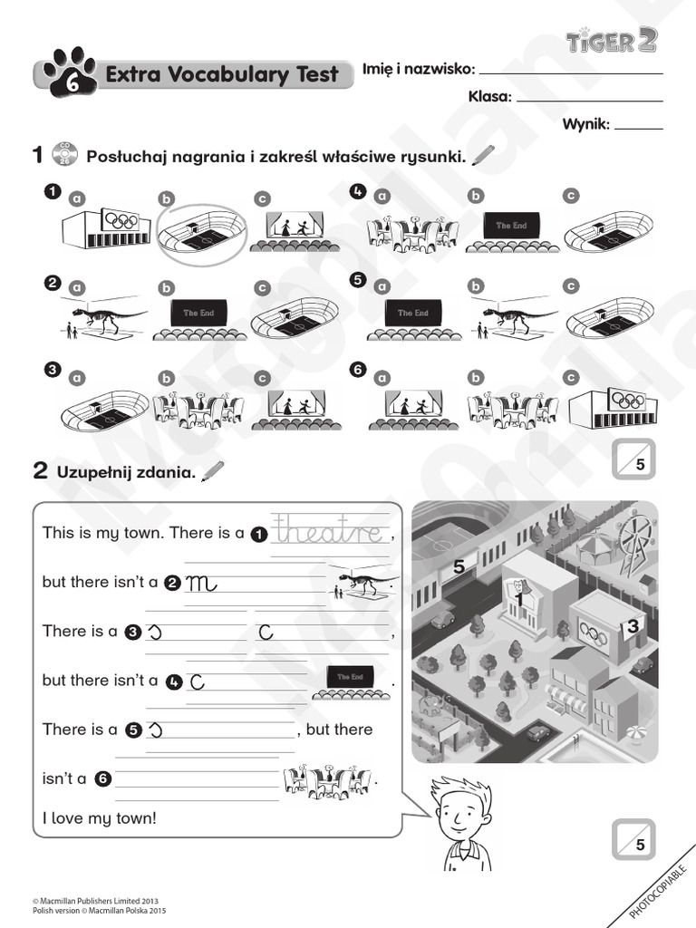 Tiger 2 Unit 6 Extra Vocabulary Test | PDF