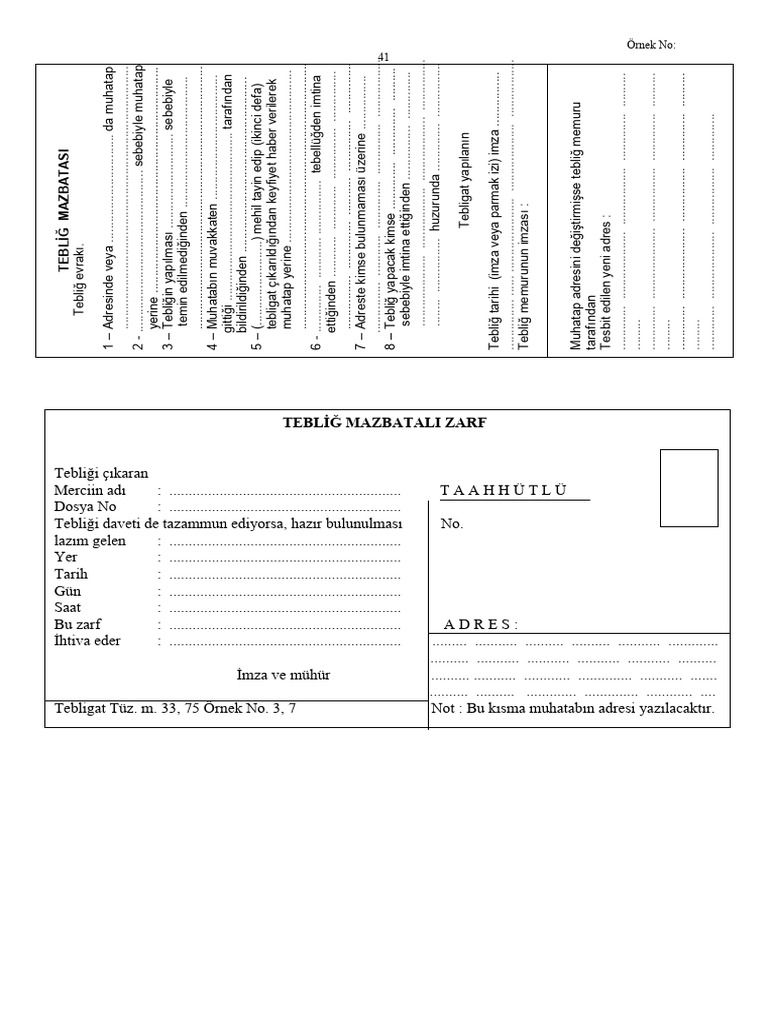 Teblig Mazbatali Zarf | PDF