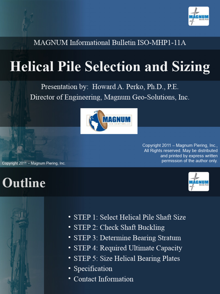 Helical Pile Sizing | PDF