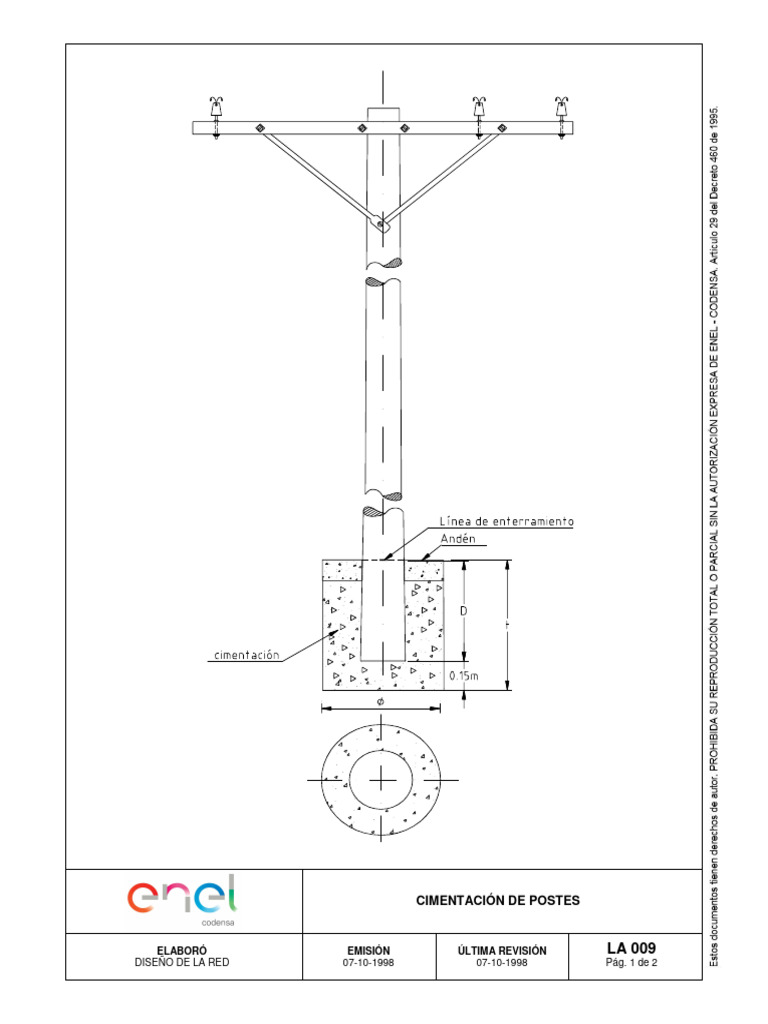 La 009 Cimentación de Postes | PDF