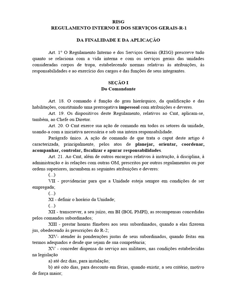 RISG Atualizado para Avaliação | PDF