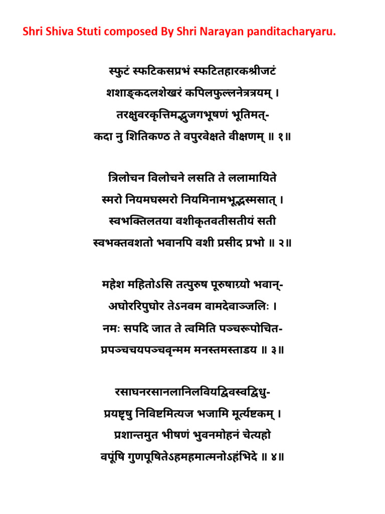 Shiva Stuti | PDF